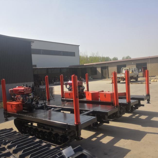 Rubber track assembly in operation