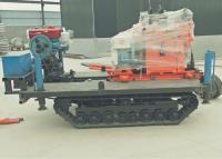 China 100m Depth Crawler Mounted Drill Rig Hydraulic Automatic Feeding 42mm Rod for sale