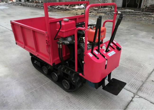 Customised Self Loading Tracked Dumper operating in challenging terrain