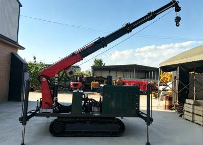 China Heavy Duty Steel Tracked Chassis With Remote Control Crane Boom For Construction & Drilling for sale