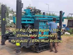 impianto di perforazione di trapano montato cingolo diesel di 260m 300m 350m 450m