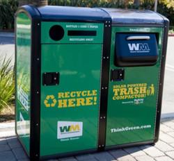 China Escaninhos de lixo espertos de aço inoxidável exteriores, lixo do EN 840 e escaninho de reciclagem automáticos à venda