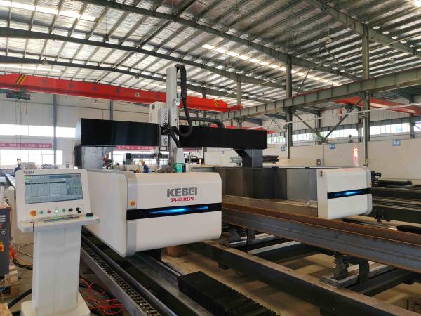 Quality Cnc Fiber Gantry Laser Cutting Machine I Beam H Beam For Wing / Web Cutting for sale