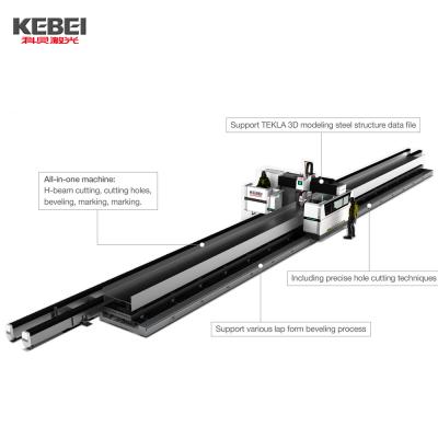 Cina 12KW/20KW/30KW/40KW Power H Beam Laser Cutting Machine con software Kebei e sistema di controllo Beckhoff in vendita