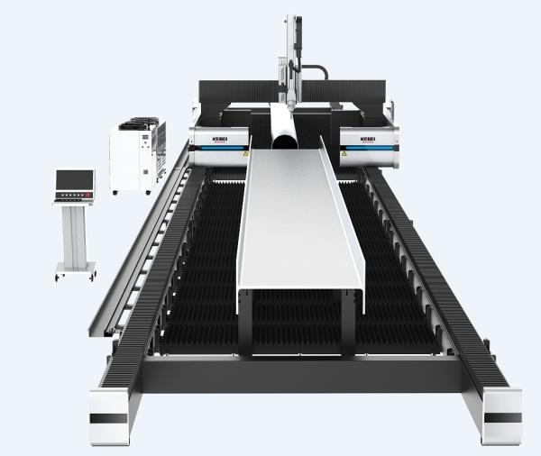 Quality KHL14025 20KW Gantry H Beam Laser Cutting Machine With Manual Workbench Air Compressor for sale