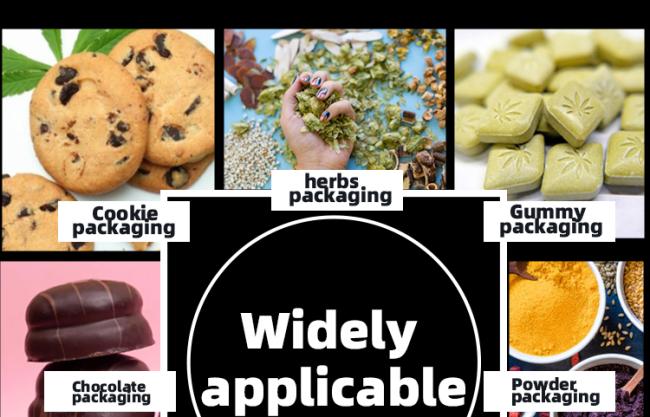 Custom printed Mylar pouch sample with zipper closure