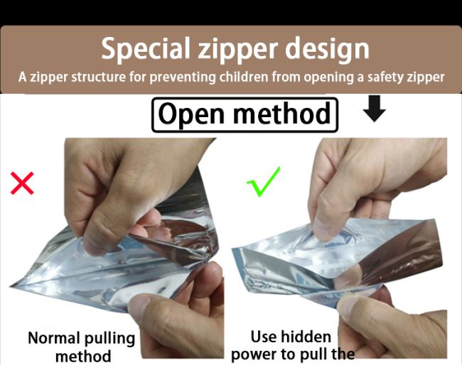 Mylar pouch with matte finish printing option