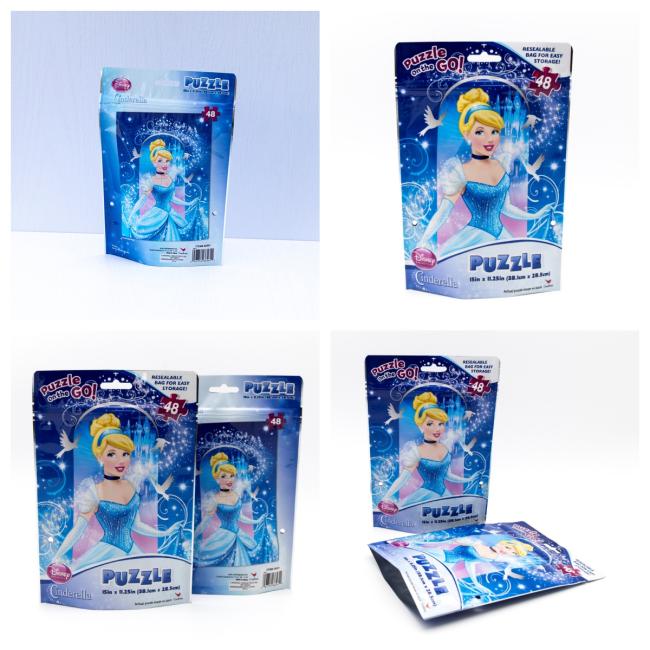 Custom printed stand-up zipper pouch for toys packaging