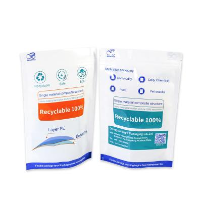 Cina Sacchetti riciclabili eco-compatibili Scegliere di plastica Durable riciclabile Stand Up Bags Sacchetto di plastica in vendita