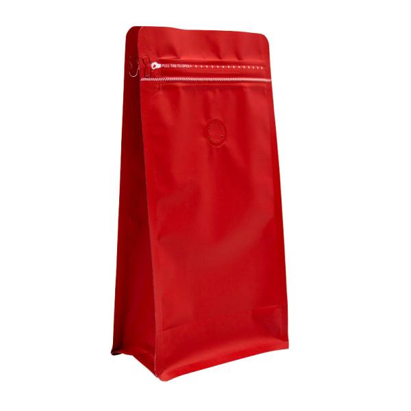 Quality Eye-catching Self-Sealing Zipper Coffee Bag With Eight-Side Seal Design And for sale