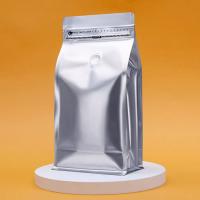 China 100g 250g 500g Flat Bottom Coffee Bags with Degassing Valve and Zipper - 280 Micron Thickness Food Grade Packaging for sale