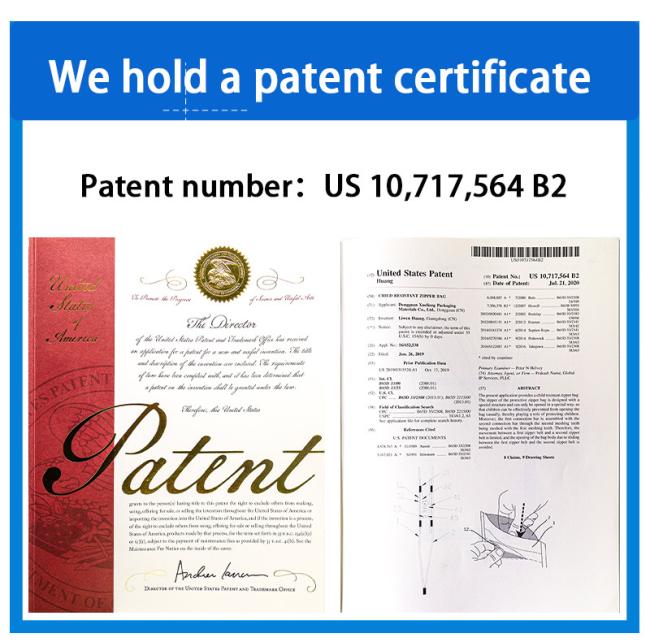 Customizable three-sided child-proof zipper packaging bag