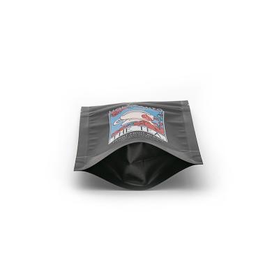 China Black Matt Biodegradable Plastic Ziplock Bags Laminated Stand Up Food Mylar  Cookies for sale
