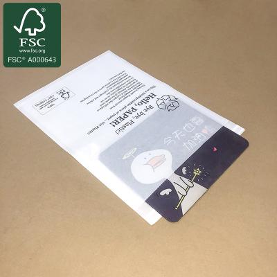 Cina Biodegradabile traslucido su misura in magazzino sacchetti di carta di vetro per imballaggi di abbigliamento in vendita