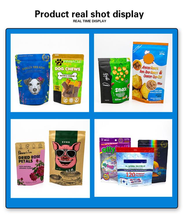 Printable and Customizable Zipper Mylar bags Keeping Fresh Flavors for Food Packaging Solutions
