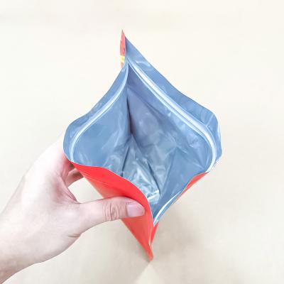 China Aluminium Metallized Bags For Food And Snack With Resuable Zipper Safety Food Storage for sale