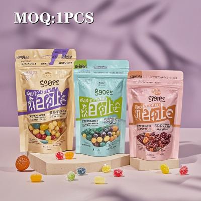 China Oem Factory Resealable Ziplock Custom Printed Candy Packaging Die Cut 3.5G Stand Up Pouches Free Safe Pouch Food Mylar Bags for sale