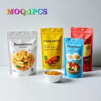 China Custom Printed Aluminum Plastic Stand Up Pouch with Zipper 100g 200g for Food Packaging for sale