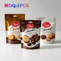 China Custom Aluminum Foil Stand Up Pouch for Snack Tea Chocolate Packaging 100g for sale