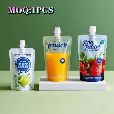 China Stand Up Plastic Custom Liquid Juice Pouch Drink Packaging Bags Spout Pouch Juice Doypack Spout Bag for sale
