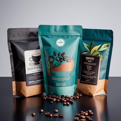 China Wholesale Custom Logo Mylar Bags - Smell-proof Aluminum Foil Ziplock Pouches For Food And Coffee Packaging for sale