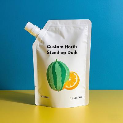 China Customizable Stand-Up Spout Pouch with Resealable Zipper, Food-Grade PE Material for Liquid Packaging (FDA Approved) for sale