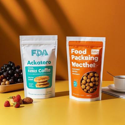China Food Packaging Bags - FDA Approved Stand Up Pouches with Ziplock & Custom Printing for Snacks, Coffee, Bakery for sale