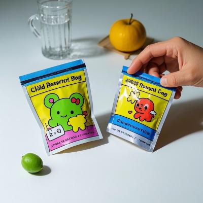 China Bolsas de embalaje compuestas de seguridad para niños de bloqueo para productos nutracéuticos y productos para mascotas que cumplen con la FDA Material resistente a las UV y reciclable a prueba de fugas en venta