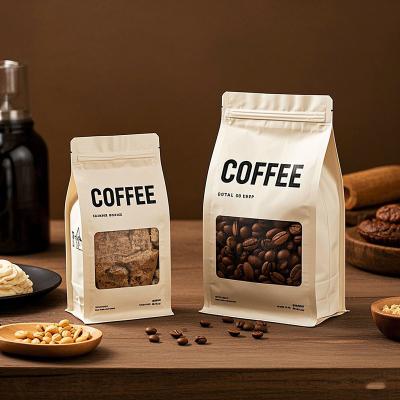 China Eight Side Sealing Flat Bottom Bag Durable Leakproof Packaging - Custom Printed Food Grade Stand Up Pouch for Coffee/Nuts/Powders for sale
