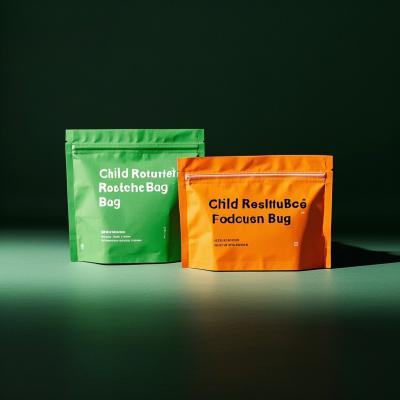 China Bolsas de pie resistentes a la barrera alta para niños, reabribles y embalaje a prueba de alteraciones en venta