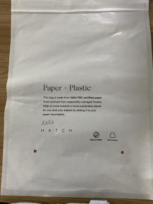 China Gepersonaliseerde doorzichtige biologisch afbreekbare papieren zakken Logo en kleurenprint ondersteund Te koop