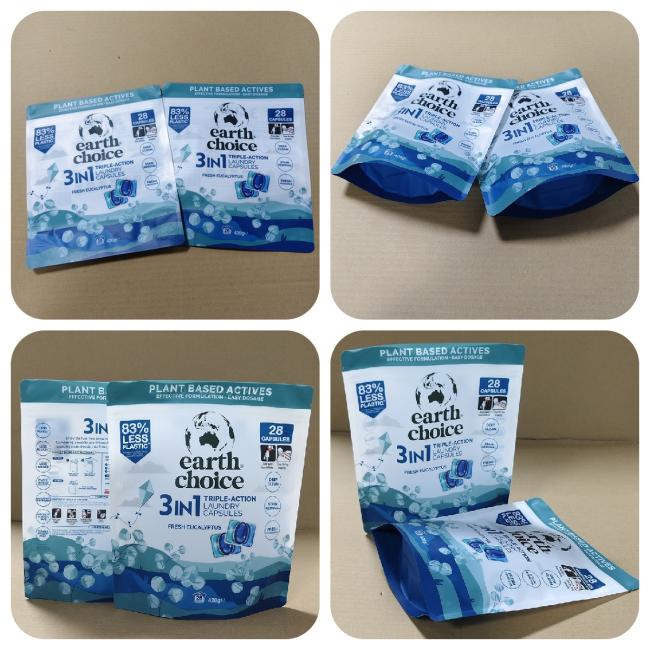 Custom laundry detergent pod packaging bag sample 1