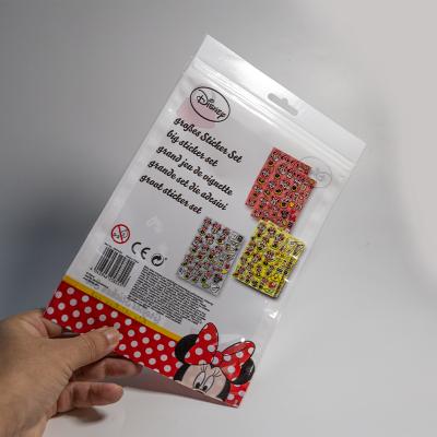 중국 장난감 포장을 위한 맞춤형 인쇄 삼면 밀봉 백, 투명 창 및 정전기 방지 레이어 포함, 대량 주문 할인. 판매용