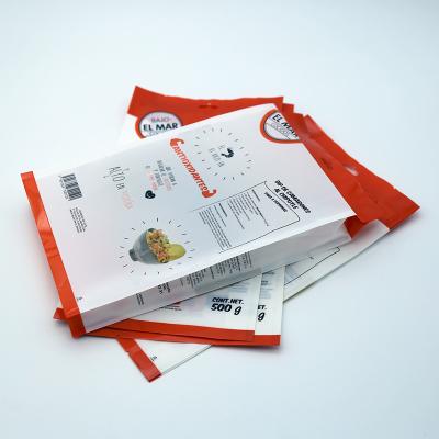 중국 맞춤 인쇄 냉동 해산물 포장 가방 투명 창문과 습기 방지 복합 재료가 있는 덩어리 가방 판매용