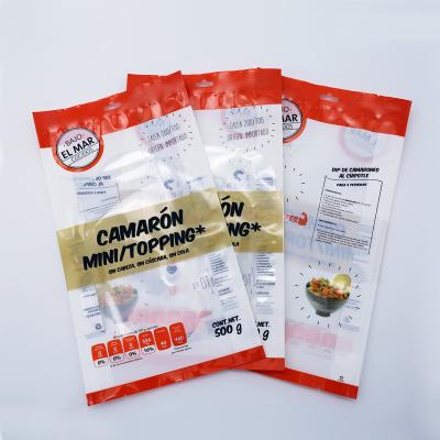 중국 맞춤 인쇄 냉동 해산물 포장 가방 투명 창문과 습기 방지 복합 재료가 있는 덩어리 가방 판매용