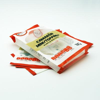 중국 맞춤 인쇄 냉동 해산물 포장 가방 투명 창문과 습기 방지 복합 재료가 있는 덩어리 가방 판매용