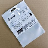 China Custom Printed USB Cable Packaging Bag 3 Side Seal Zipper Pouch 10000 MOQ for sale