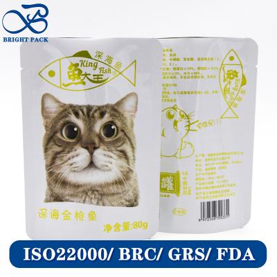 China Custom Printed Zip Lock Plastic Pouch Pet Food Packaging Bag Factory Wholesale Price Food Grade Cat Food Bag. for sale