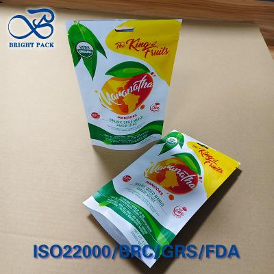 China Hanging Hole Mango Slice Packaging - 3-Side Seal, Moisture Barrier & Clear Window for sale