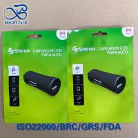 China Custom Printed USB Cable Packaging Bag 3 Side Seal Zipper Pouch 10000 MOQ for sale