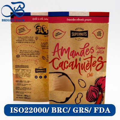 중국 투명한 창문과 사용자 정의 가능한 인쇄 패턴을 가진 식품 포장용 재활용 및 생분해 가능한 Kraft 종이 봉지. 판매용