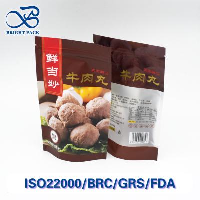China Refrigeration-Resistant Stand Up Bags For Deli Meats Packaging Featuring Cold-Resistant Film And Recyclable Materials. for sale