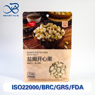 China Food-Grade Eight Sided Sealing Bags With Transparent Windows Ideal For Snacks And Nuts Packaging Bulk Orders Discounts. for sale