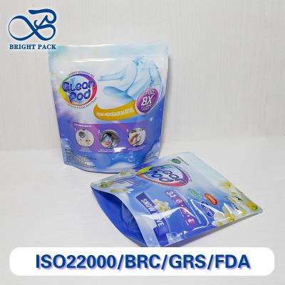 China Glossy Surface Stand Up Pouches For Laundry Pods Packaging Customizable With High-Definition Flexogravure And Digital Printing. for sale