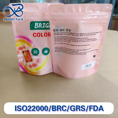 Cina Buste a prova di perdite e a prova di bambino con doppia sigillatura per imballaggio di capsule per bucato all'ingrosso. in vendita