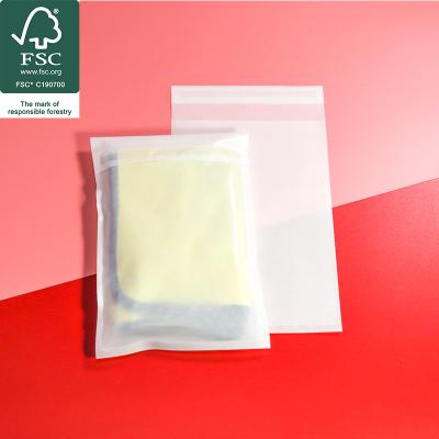 중국 종이 유리 봉지 생분해 할 수 있는 옷 봉지 티셔츠 및 옷 포장 판매용