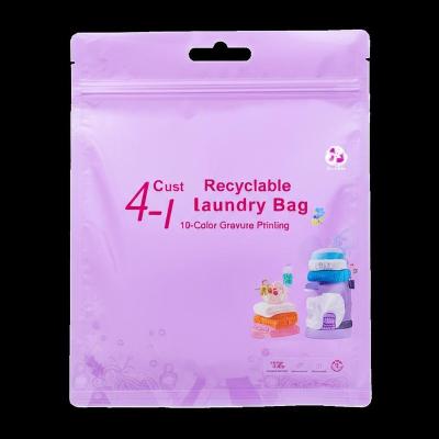 중국 맞춤형 재활용 가능한 4인1 세탁 가방 10가지 색상 인쇄 판매용