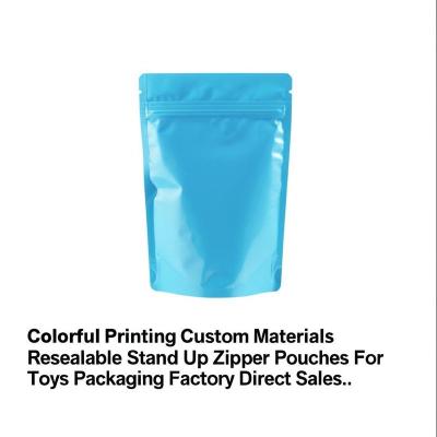 중국 다채로운 인쇄 맞춤형 재료 재밀봉 스탠드업 지퍼 파우치 장난감 포장용 공장 직판. 판매용