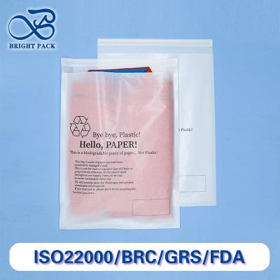중국 로고 인쇄 맞춤형 생분해성 유리 종이 봉투 판매용