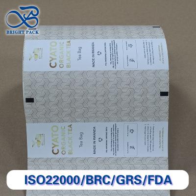 China Premium Food-Safe Easy-Tear Paper Roll Heat Seal Coating for Efficient Tea Bag Overwrap Packaging for sale